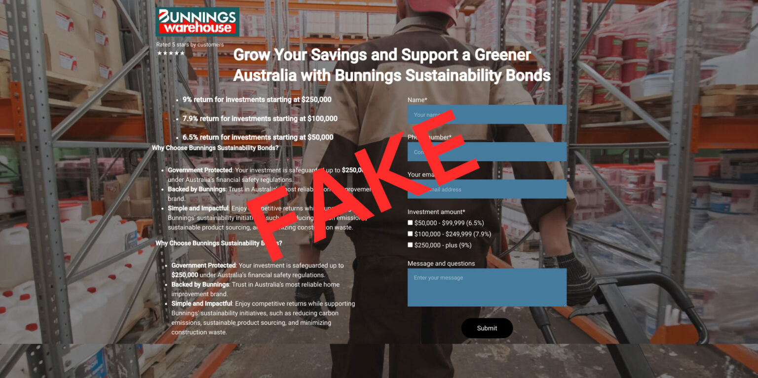 Bunnings Latest To Be Targeted in Scam Fraud: ASIC - Fixed Income News ...